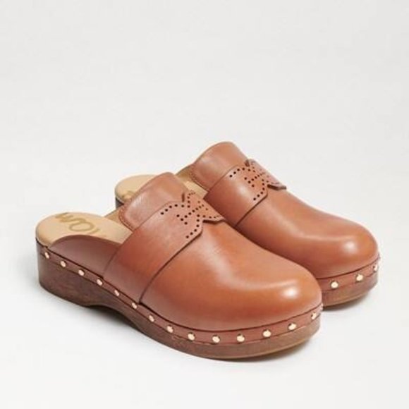 Sam Edelman | Shoes | Sam Edelman Leather Clogs Cognac Size 1 M | Poshmark